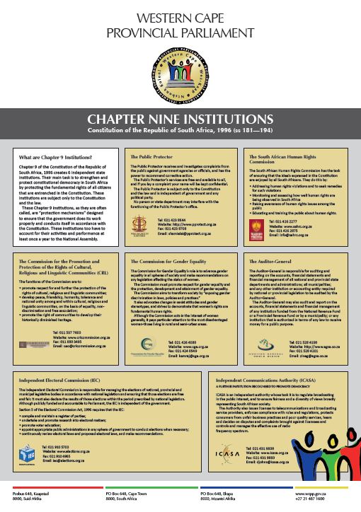Chapter 9 institutions (Poster) | wcpp